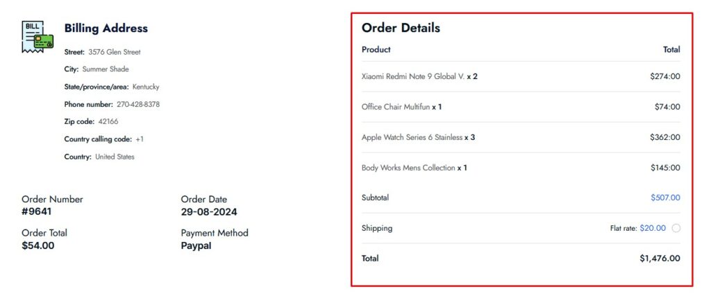 Order Details – Docs